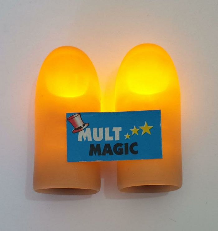 Dedo Magico Luminoso Amarelo D lite - Medio - Par | Mágica - Close-up
